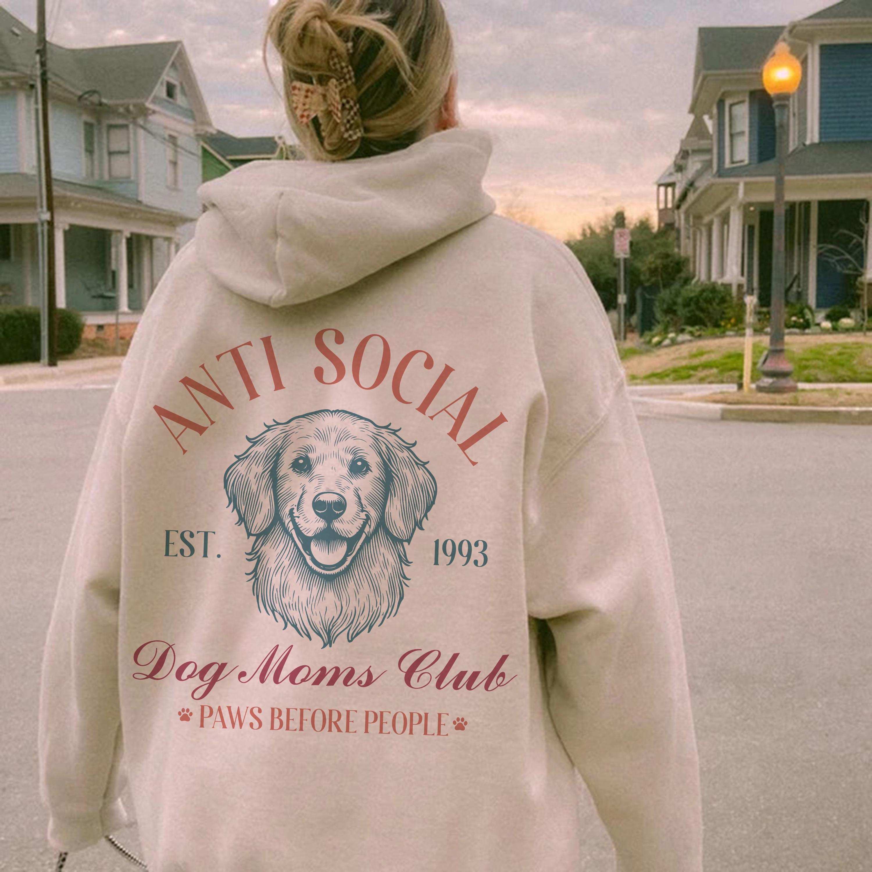 Anti Social Dog Mom Hoodie V3 – Puppy Project USA